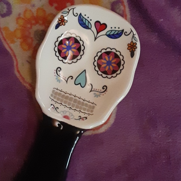 Kitchen | Sugar Skull Nwt Kitchen Ceramic Spoon Rest | Poshmark